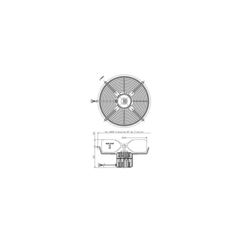 Ventilateur hélicoïde S0350 4PR35 MF40W04 - MVI
