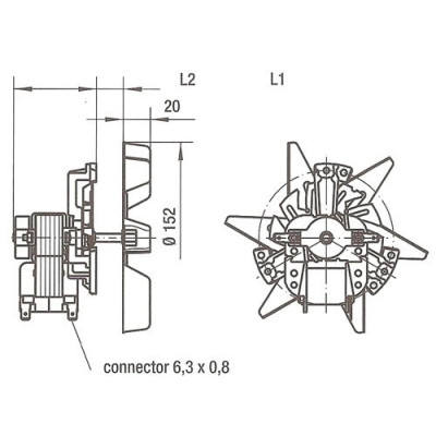 Ventilateur air chaud RRL152/0020 A79 3030LH-559AMA Ebmpapst - MVI
