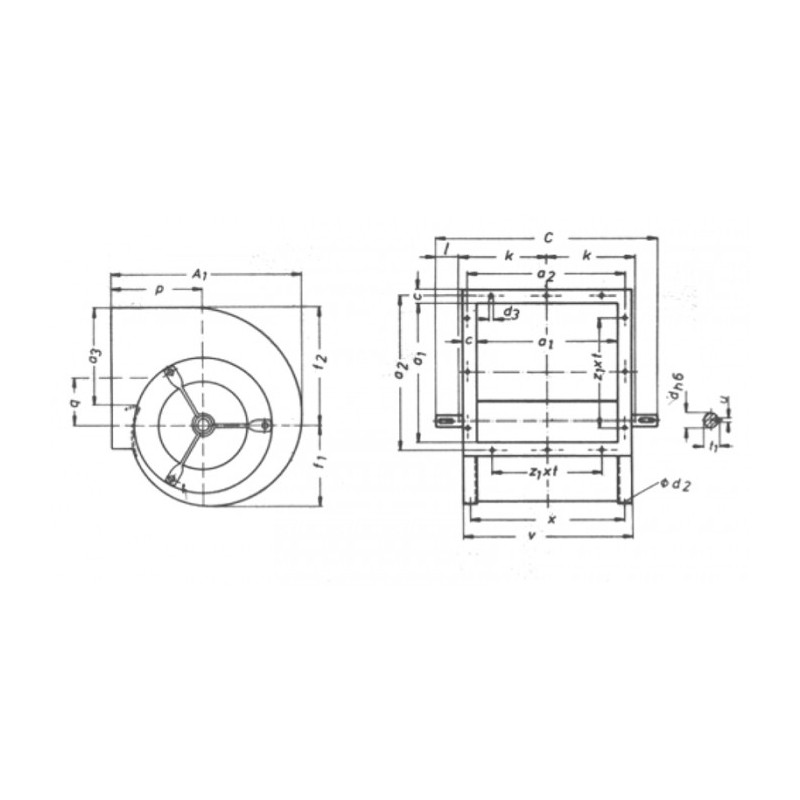 Ventilateur centrifuge THLZ 450 COMEFRI - MVI