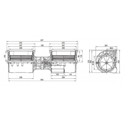 Ventilateurs Centrifuges Double ouïe Basse pression K4E146-AB57-08.