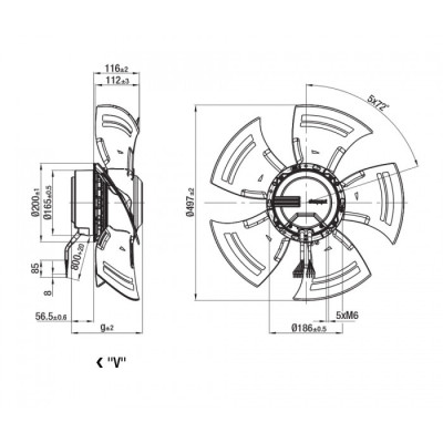 Ventilateur A3G500-AN33-90. Ebmpapst - MVI