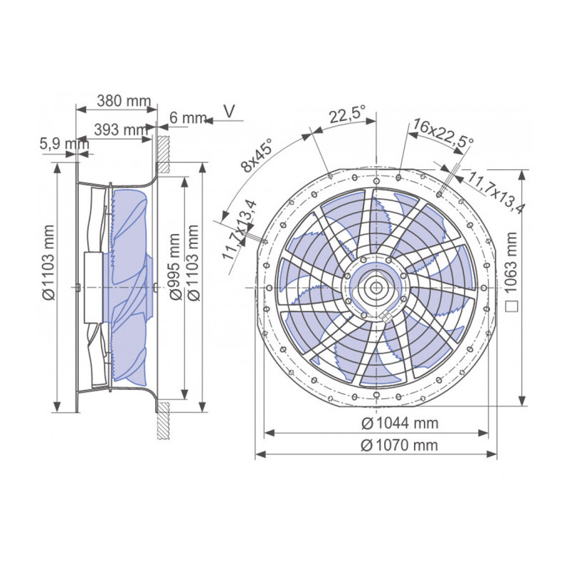 Ventilateur ZN091-VDL.7Q.V5P1 ZIEHL ABEGG - MVI