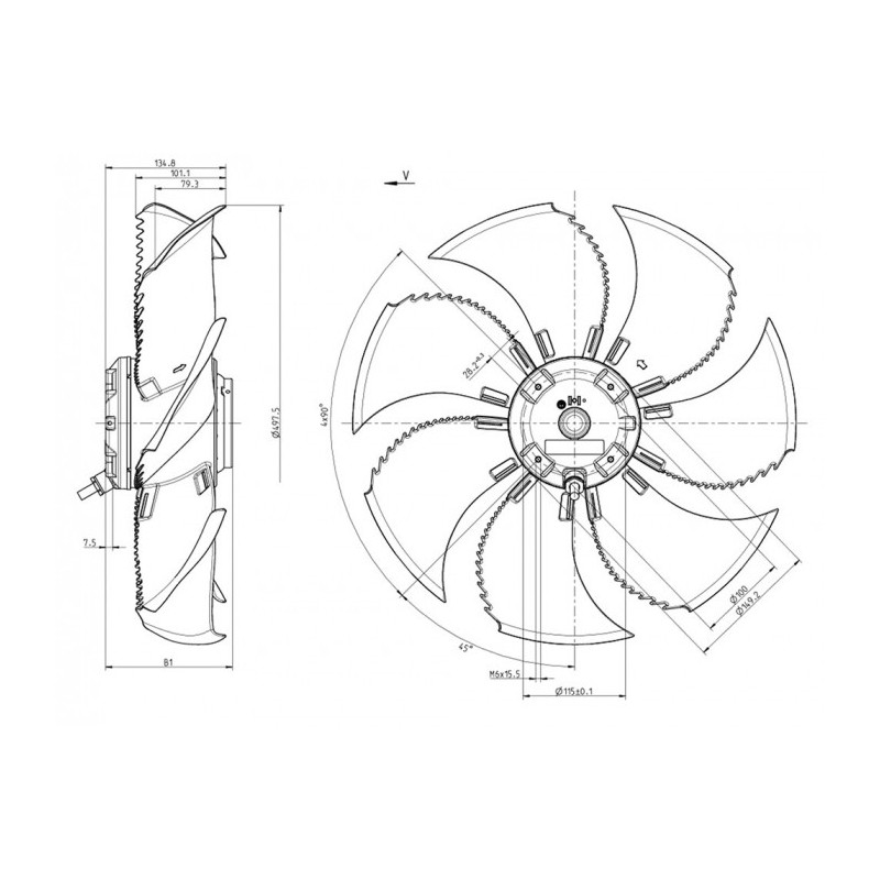 Ventilateur FN050-6EA.4F.V7P1 ZIEHL ABEGG - MVI
