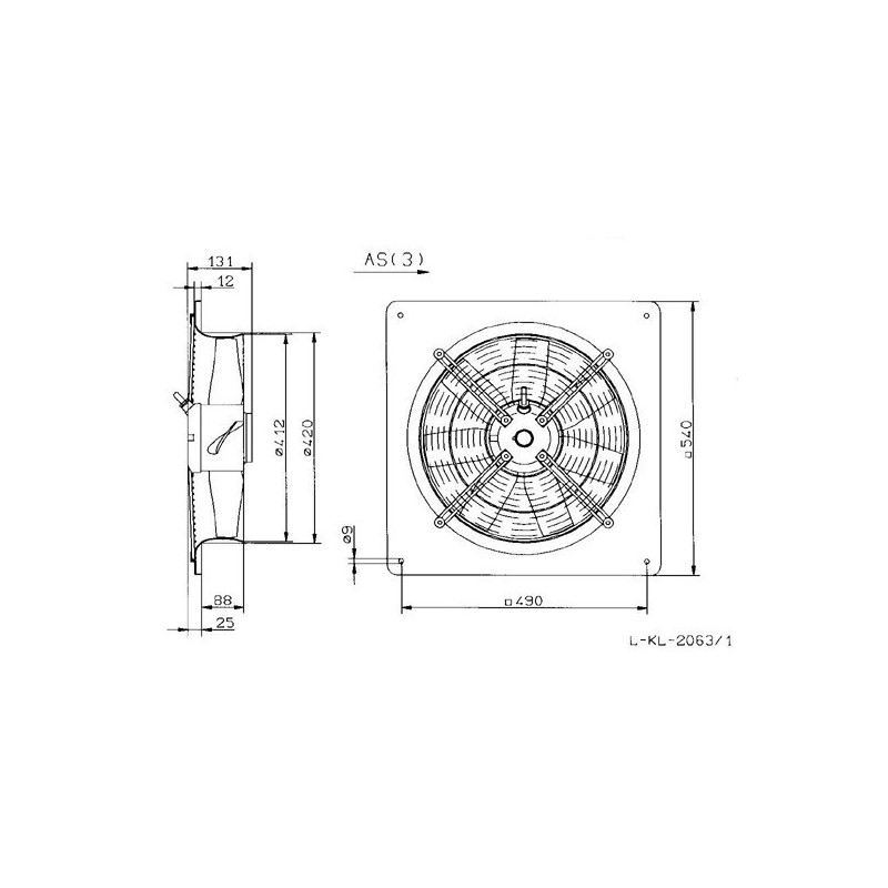 Ventilateur hélicoïde FC040-4DQ.2F.3. ZIEHL ABEGG - MVI