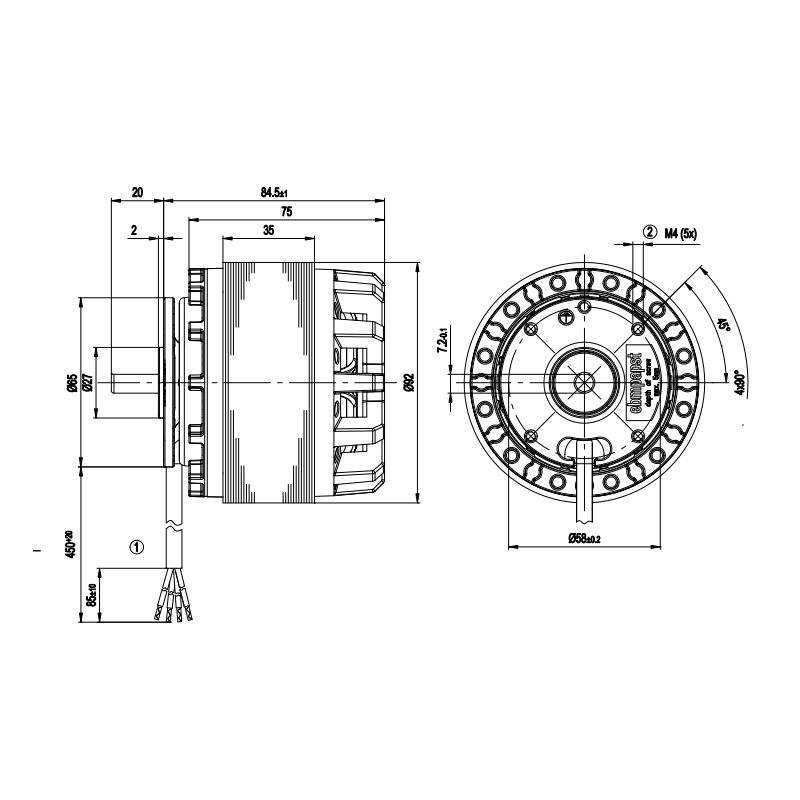 Moteur électrique M4E068-CF01-01 Ebmpapst - MVI