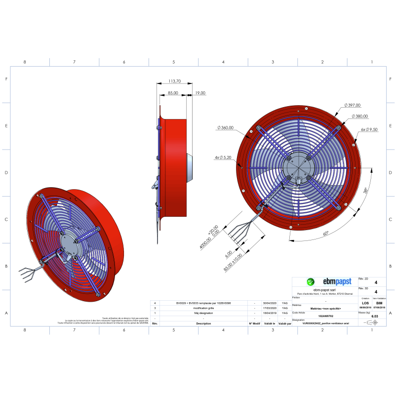 W2E300-CP02-39 + GRILLE + VIROLE INOX - MVI