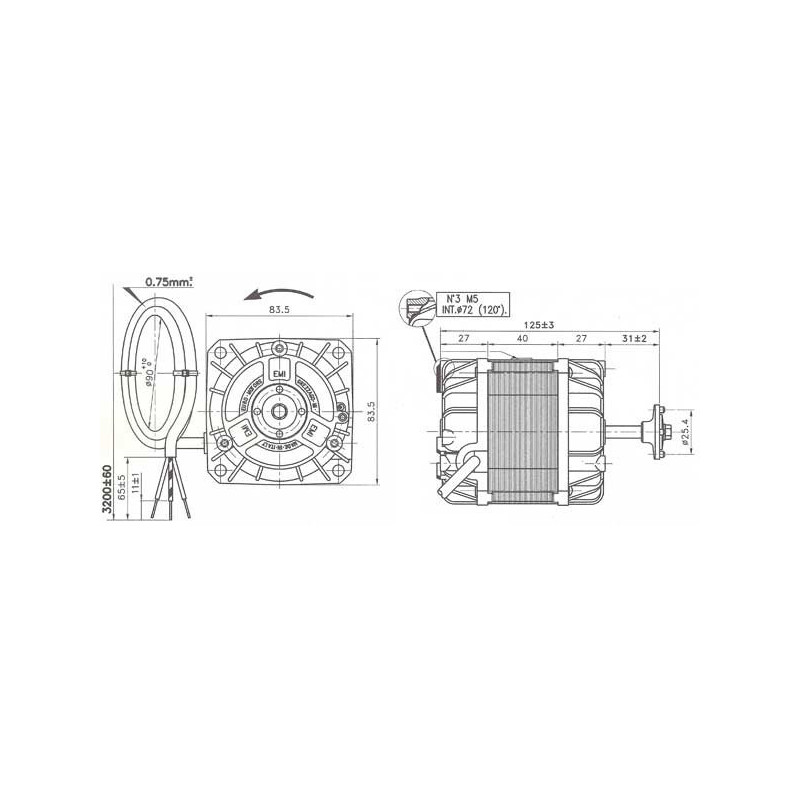 Moteur électrique 82-4025/48 BOITE INDIVIDUELLE EURO MOTORS ITALIA - MVI