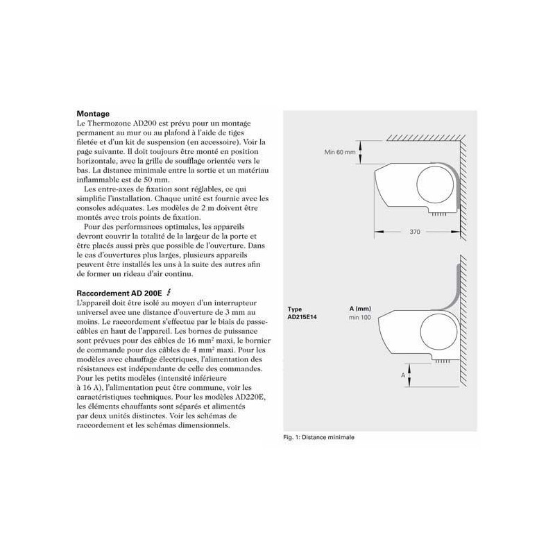 RIDEAU D'AIR AVEC CHAUFFAGE ELECTRIQUE 2.50M FRICO - MVI